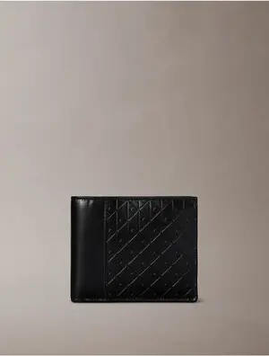 Calvin Klein Refined Emblem Logo Mix Wallet - Black