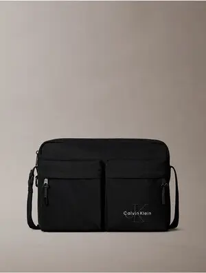Calvin Klein Bold Monologo Laptop Flight Bag - Black