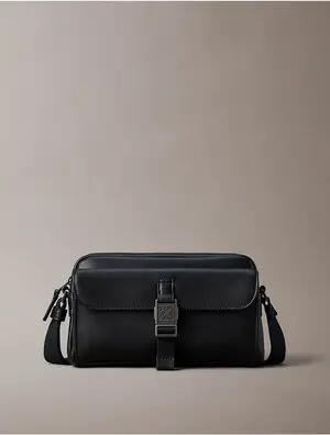 Calvin Klein Emblem Logo Hardware Camera Bag - Black
