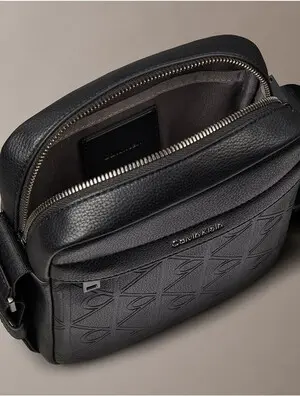 Calvin Klein Debossed Emblem Logo Reporter Bag