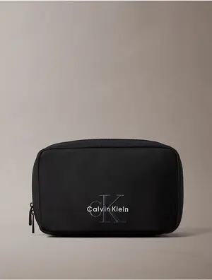 Calvin Klein Bold Monologo Wash Bag - Black
