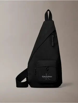 Calvin Klein Bold Monologo Sling Bag - Black