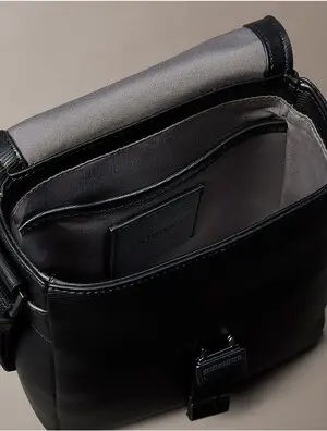 Calvin Klein Emblem Logo Hardware Flap Reporter Bag