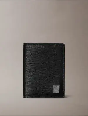 Calvin Klein Emblem Logo Hardware Coin Wallet - Black