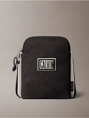Calvin Klein Bold Logo Graphic Reporter Bag - Black