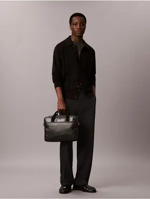 Calvin Klein Coated Emblem Logo Commuter Bag