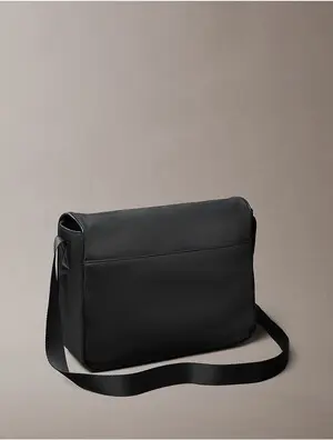 Calvin Klein Hardware Logo Mixed Flap Messenger Bag