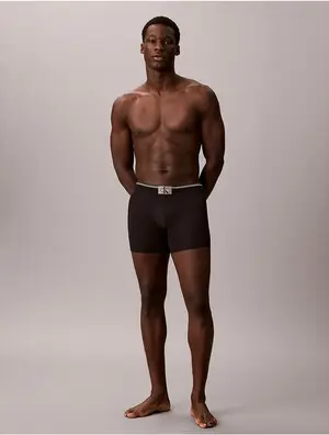 Calvin Klein Graphic Monogram Microfiber Stretch Rib Boxer Brief Black