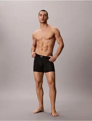 Calvin Klein Cotton Stretch Script Patch Boxer Brief Black