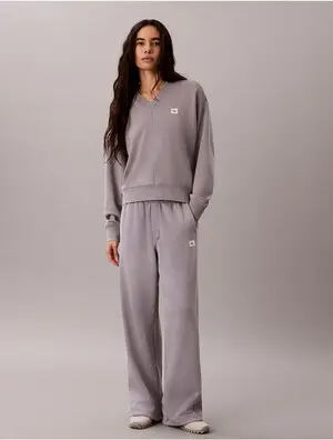 Calvin Klein Monologo Terry Relaxed Sweatshirt - Quicksilver