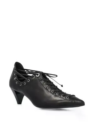 Pinko Lace-up Leather Pumps