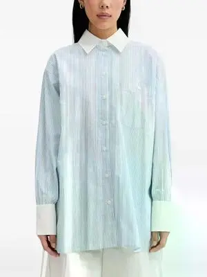 Marc O'polo Vertical-stripe Long-sleeve Shirt - Blue