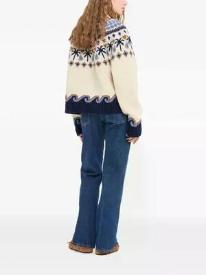 Alanui Fair Isle Virgin Wool Sweater - Neutrals