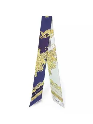Versace Printed Silk Twill Ribbon - Purple