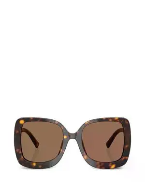 Dolce & Gabbana Tortoiseshell-effect Square Frame Sunglasses - Brown