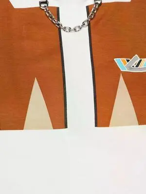 LOUIS VUITTON Colour-block Chain-detail T-shirt