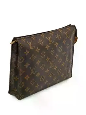 LOUIS VUITTON Monogram Toiletry Clutch Bag - Brown