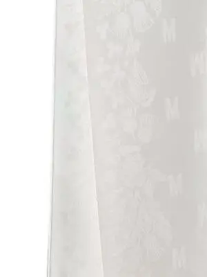 Moschino Jacquard Floral-pattern Silk Scarf