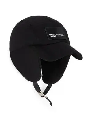 Karl Lagerfeld Logo-patch Trapper Hat - Black