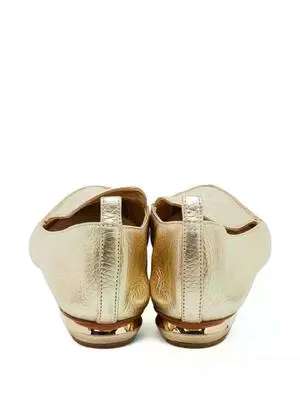 NICHOLAS KIRKWOOD Beya Pointed-toe Loafers - Gold