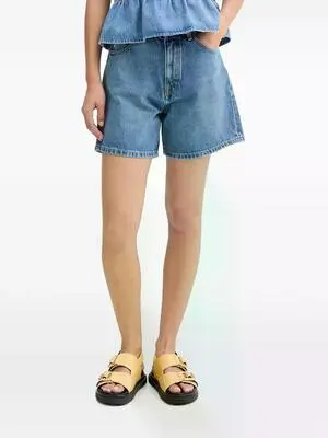 Marc O'polo Logo-patch Denim Shorts - Blue