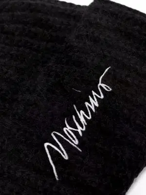 Moschino Logo-embroidered Ribbed Beanie Hat