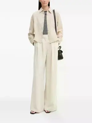 Marc O'polo Cropped Linen Shirt - Neutrals