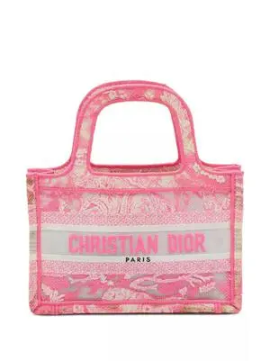 Dior 2022 Mini Book Toile De Jouy Tote Bag - Pink
