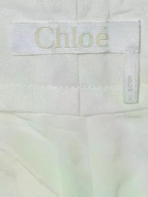 Chloé Pleated Wide-leg Linen Trousers