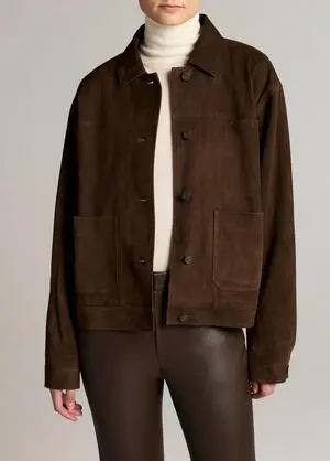 Vince Suede Trucker Jacket