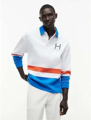Tommy Hilfiger Marina Club Intechno Knit Rugby - White / Multi