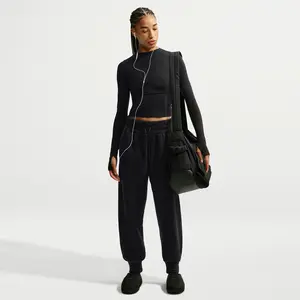 Nike Therma-fit Mid-rise Fleece Jogger Pants - Black