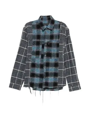 HAIKURE Frayed Plaid Shirt