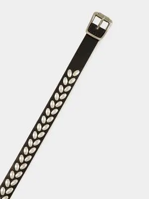 LEMAIRE Almond Stud Belt - Brown
