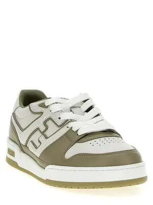 Fendi Match Leather Sneakers - Green