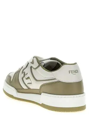 Fendi Match Leather Sneakers - Green