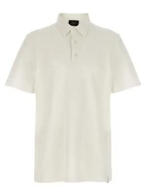 Brioni Cotton Polo Shirt - White