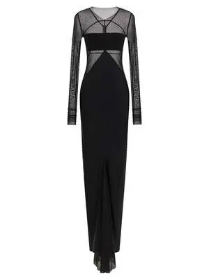 Rick Owens Combo" Dress Tulle And Charmeuse Maxi Dress