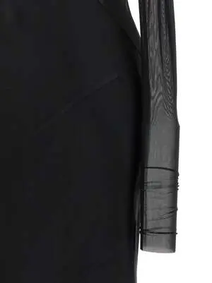 Rick Owens Combo" Dress Tulle And Charmeuse Maxi Dress