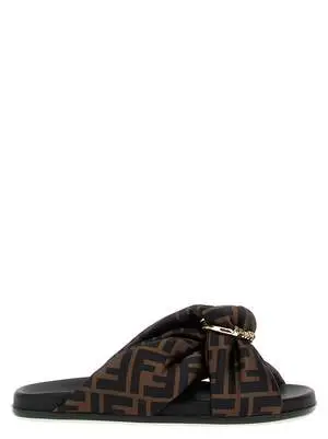 Fendi Feel' Slides - Brown