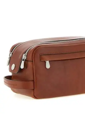 Brunello Cucinelli Leather Beauty Case