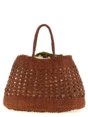 Dragon Diffusion Santa Cano Handwoven Leather Handbag - Brown