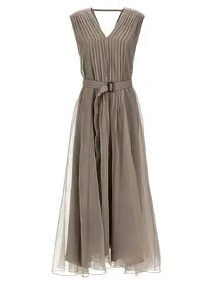 Brunello Cucinelli Silk Dress - Cream