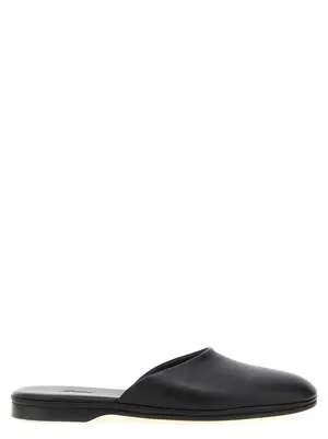 Brioni Leather Sabots - Black