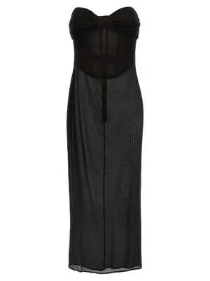 Magda Butrym Off-the-shoulder Midi Dress With Integrated Bustier