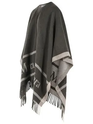 Max Mara Hilde' Jacquard Wool Poncho