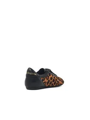 Dolce & Gabbana Leopard Pony Leather Sneakers