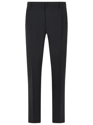 Dolce & Gabbana Virgin Wool Trousers - Black