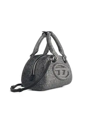 DIESEL® Dr Dome Bowling Glitter Fabric Bag With Rhinestones