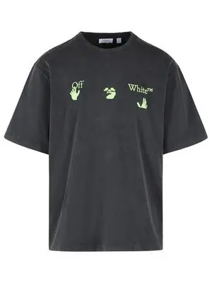 Off-White Bacco Arrow' Cotton T-shirt - Black